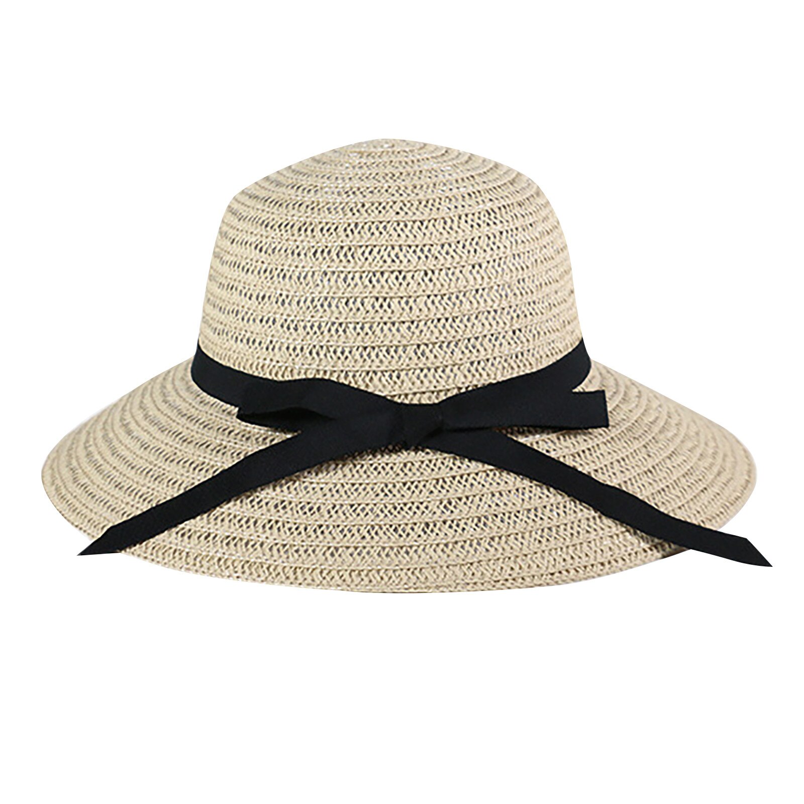 25# Foldable Beach Caps Wide Brim Floppy Girls Str... – Grandado