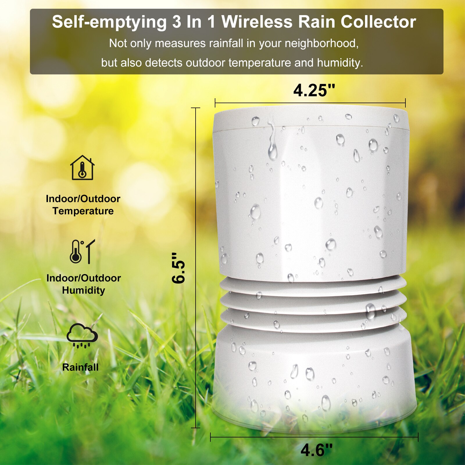 Weather Station Rain Gauge Calendars Alarm Clocks ... – Vicedeal