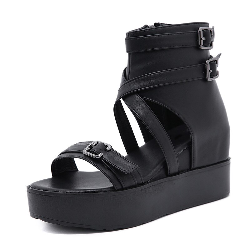 Gdgydh Damen Keil Sandalen Zipper Hohe Plattform H... – Vicedeal