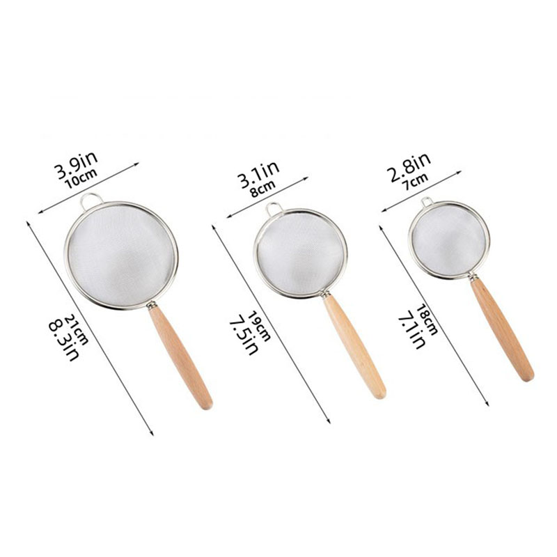 Stainless Steel Mesh Strainer with Wooden Handle, ... – Grandado
