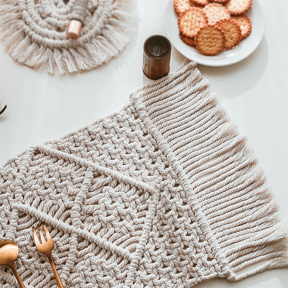 Cotton Crochet Lace Boho Placemats Woven Placemats... – Vicedeal