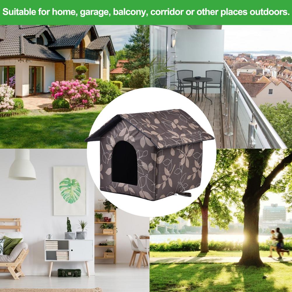 Pet Dog House warm Waterproof Outdoor Cat House Wi... – Grandado