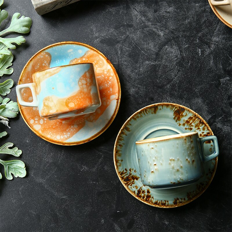 Reusable Ceramic Marble Coffee Cup Set Porcelain T... – Grandado