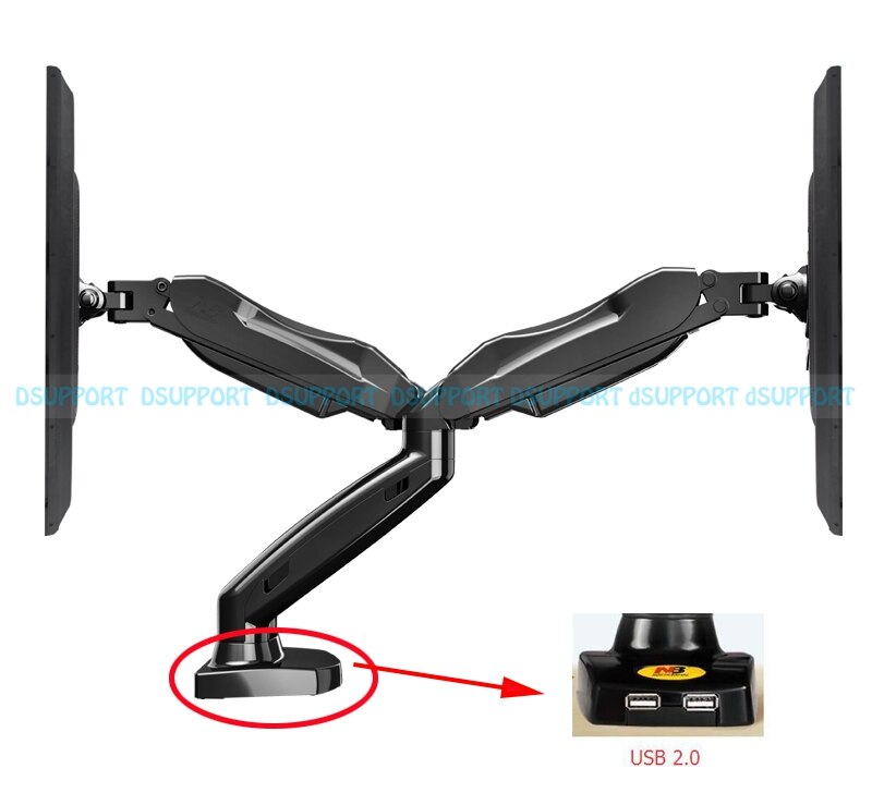 Gas Spring 360 Degree Desktop 17"-27" Dual Monitor... – Grandado