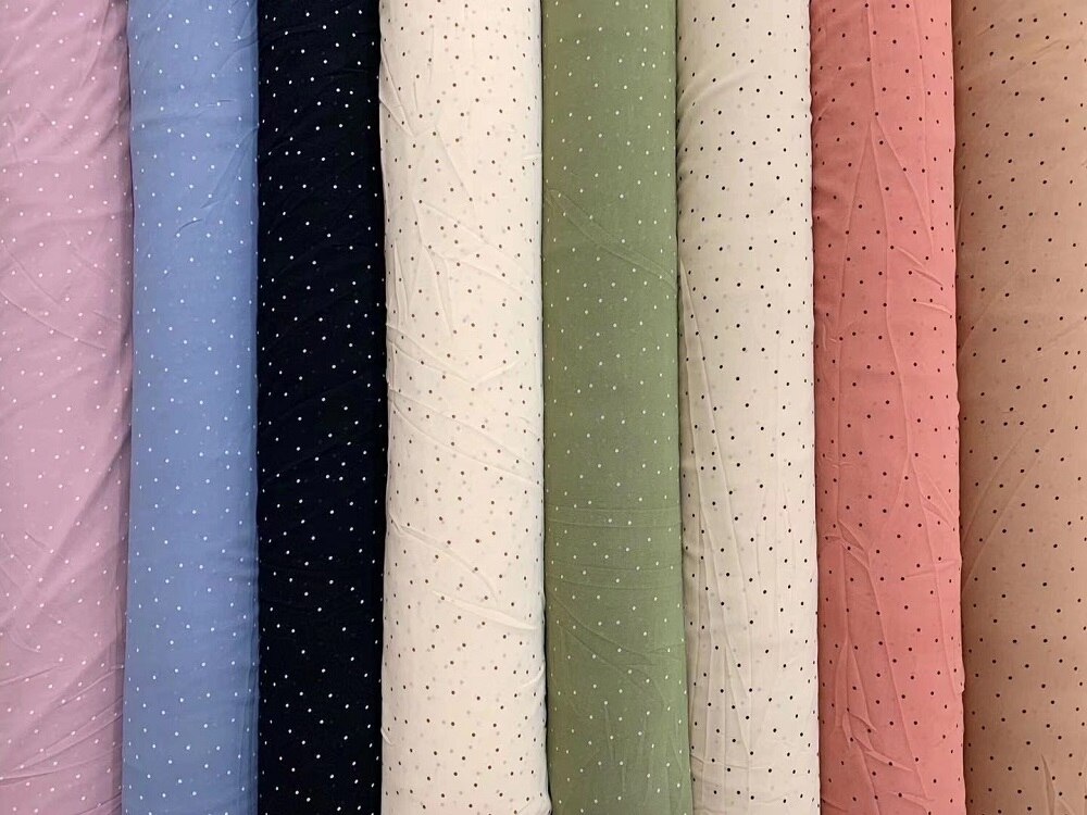 150cm width Chiffon bead fabric small dots can see... – Vicedeal