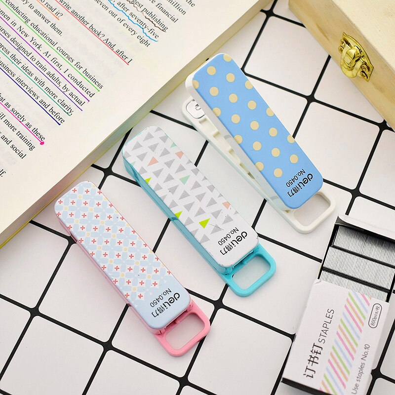Cute Kawaii Mini Dot Triangle Plastic Stapler Set ... – Grandado