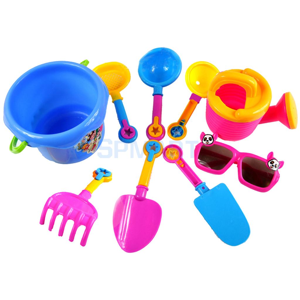 9pcs Sand Water Beach Sandpits Toy Tools Kits Buck... – Grandado