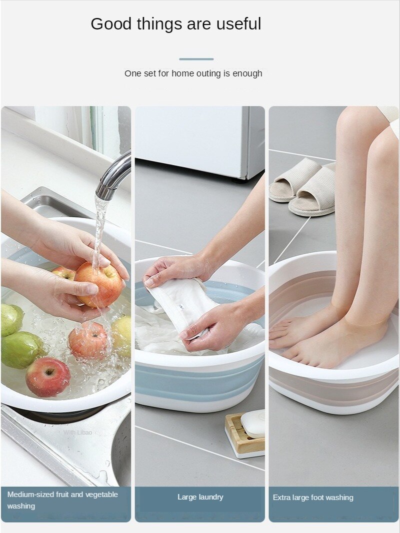 Plastic Folding Basins Portable Wash Basins Foldin... – Grandado