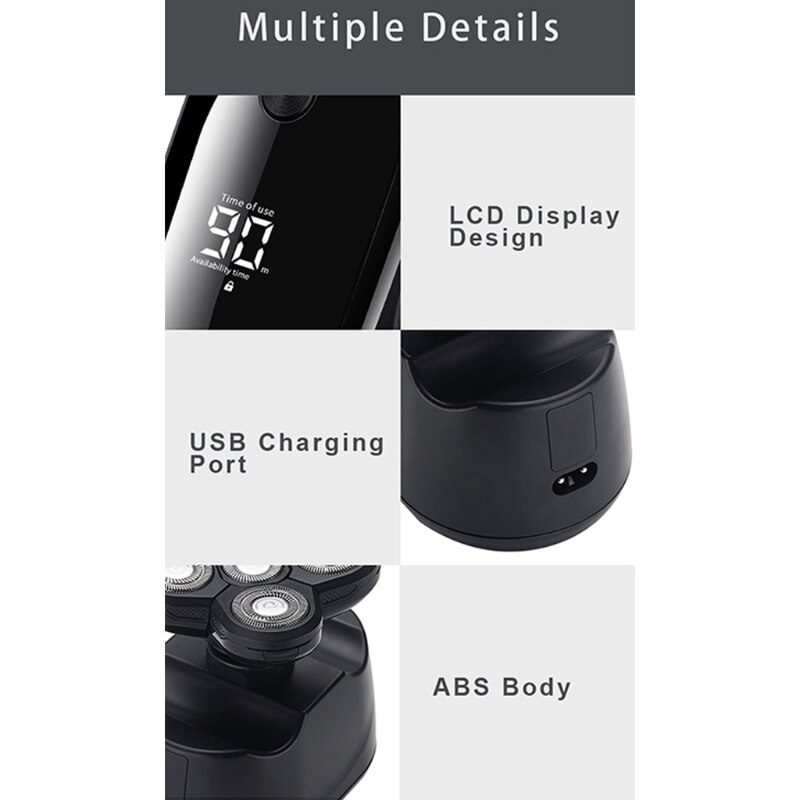 6 in 1 Electric Shavers for Men Bald Head Razors R... – Grandado