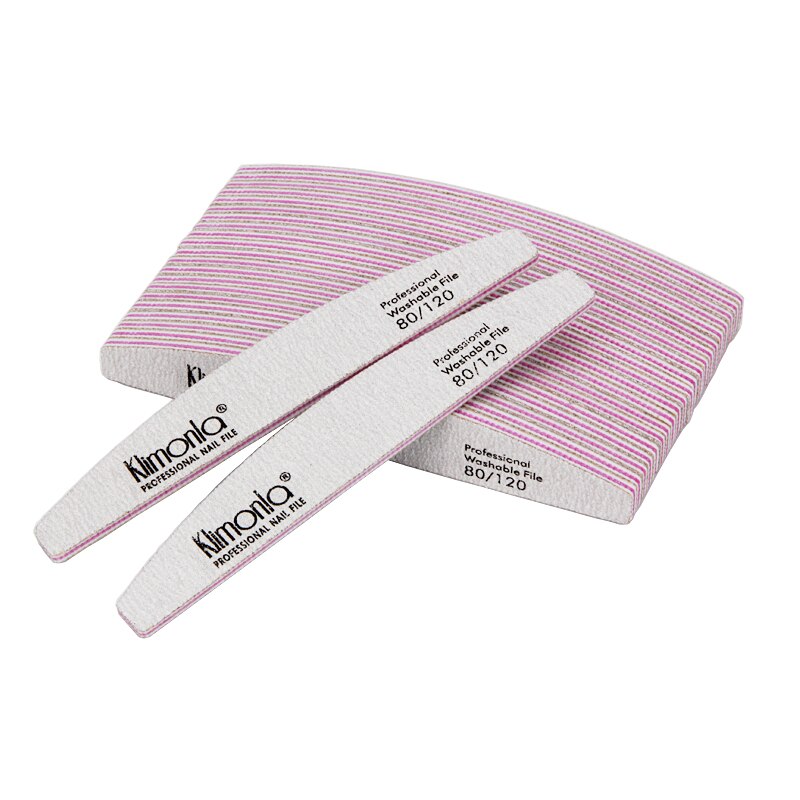 10Pcs Klimonla Gray Nail File 80/120 Grit Lima Buf... – Grandado