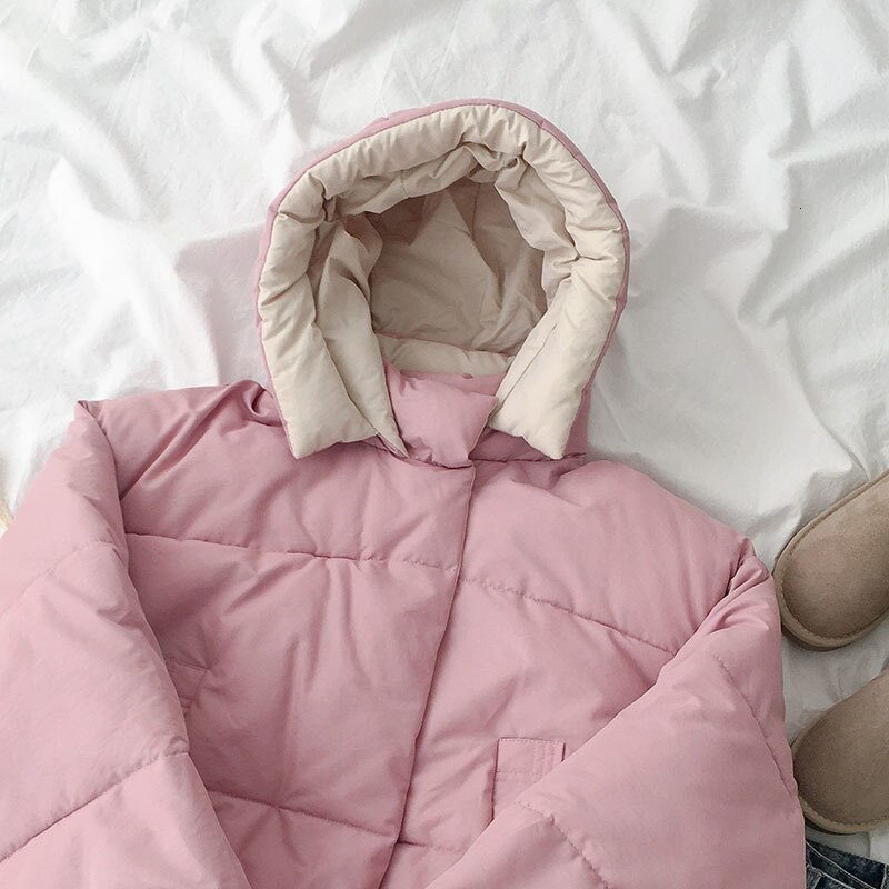 Winter Autumn Korean Coat Jacket Femme Ins Cotton-... – Grandado