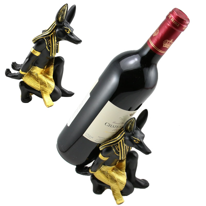 Resin Egypt Anubis Statue Wine Rack Bottle Holder ... – Grandado