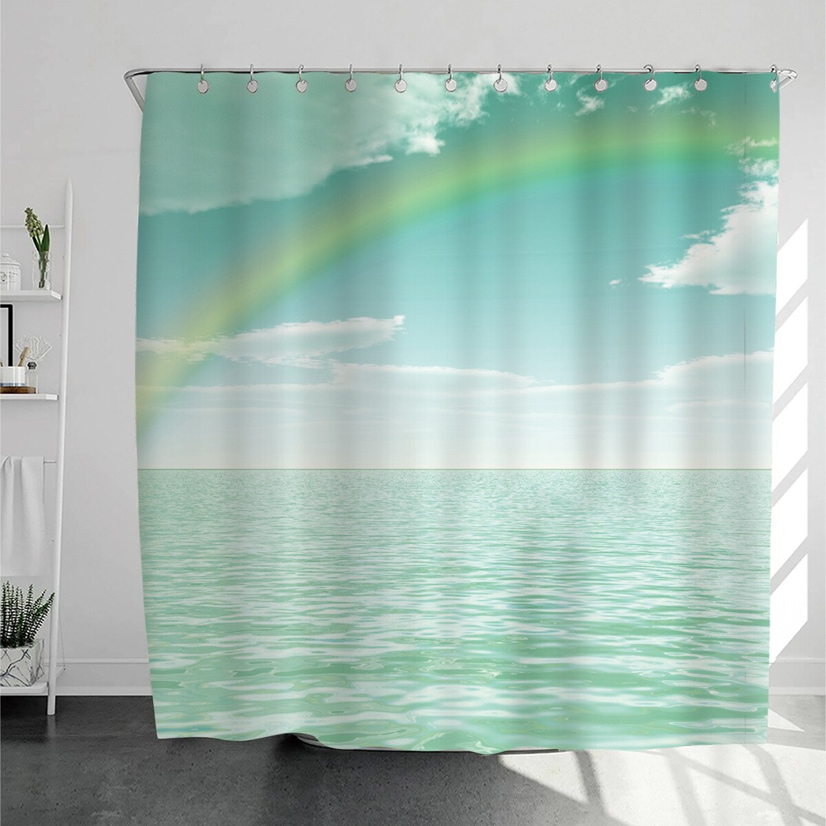 Style Rainbow Sea Surface Dacron Bathroom Waterpro... – Vicedeal