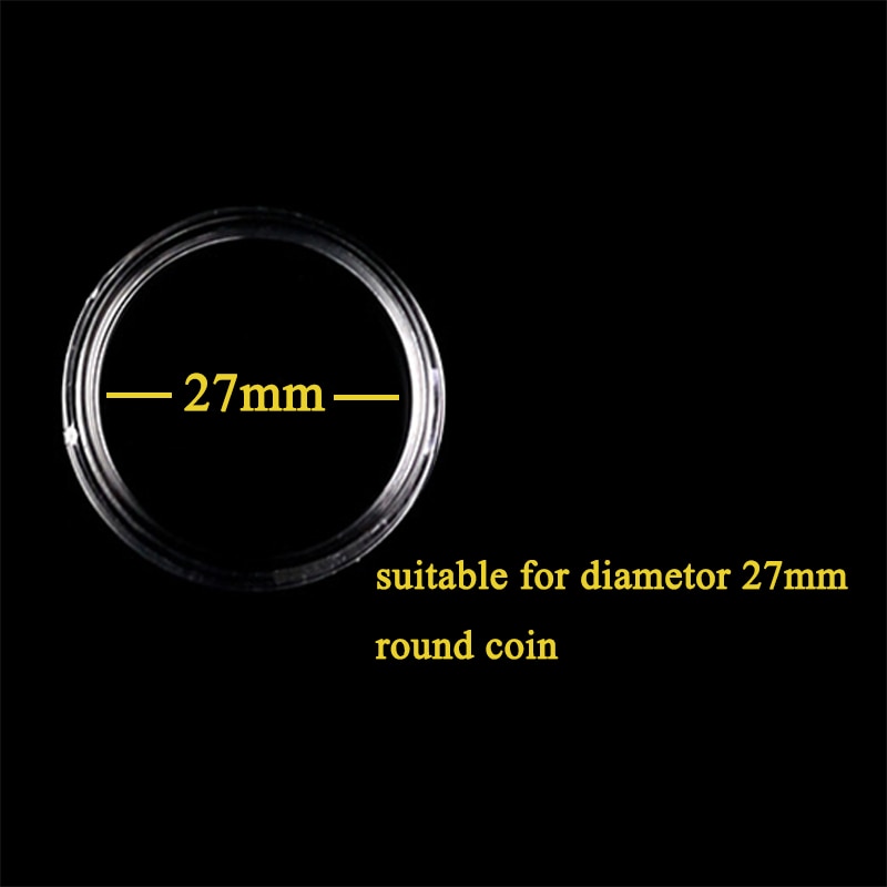 100 pcs 27mm Clear Plastic Round Case Coin Storage... – Grandado