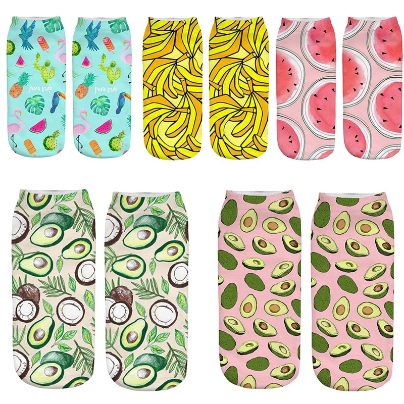 Harajuku Cute Fruit Avocado Socks Women Socks Summ... – Vicedeal