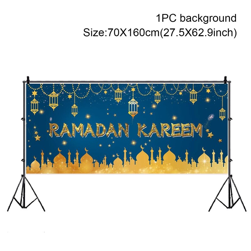 Eid Mubarak Photo Background Eid Moon Star Backdro... – Grandado