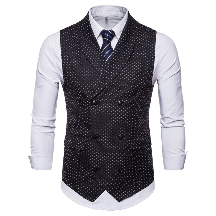 Men's Formal Classic Business Waistcoat Double Bre... – Grandado