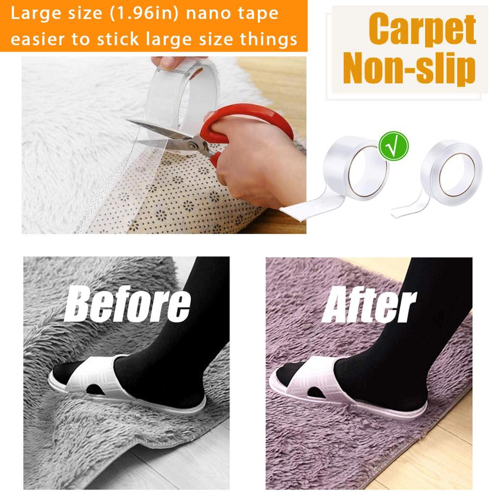 Transparent Velcro Nano Tape Washable and Reusable... – Grandado