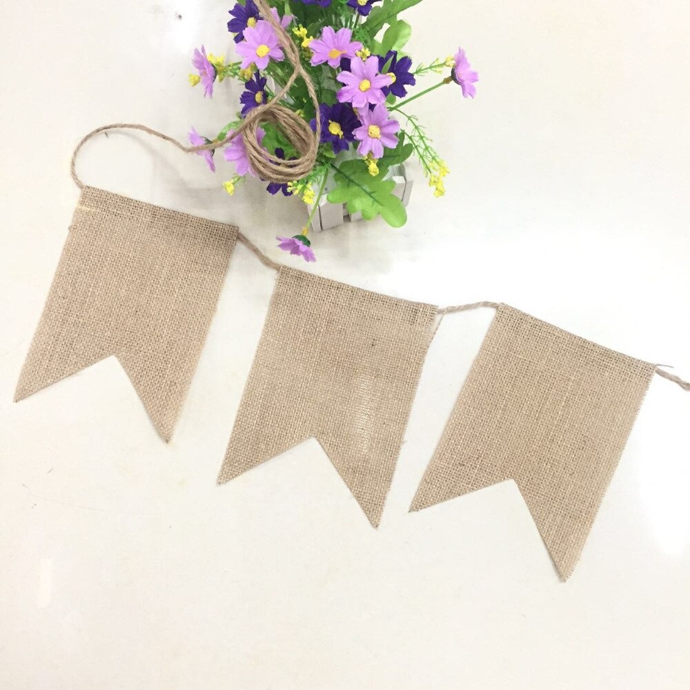 Dovetail 15pcs/set jute burlap flags Birthday Part... – Grandado