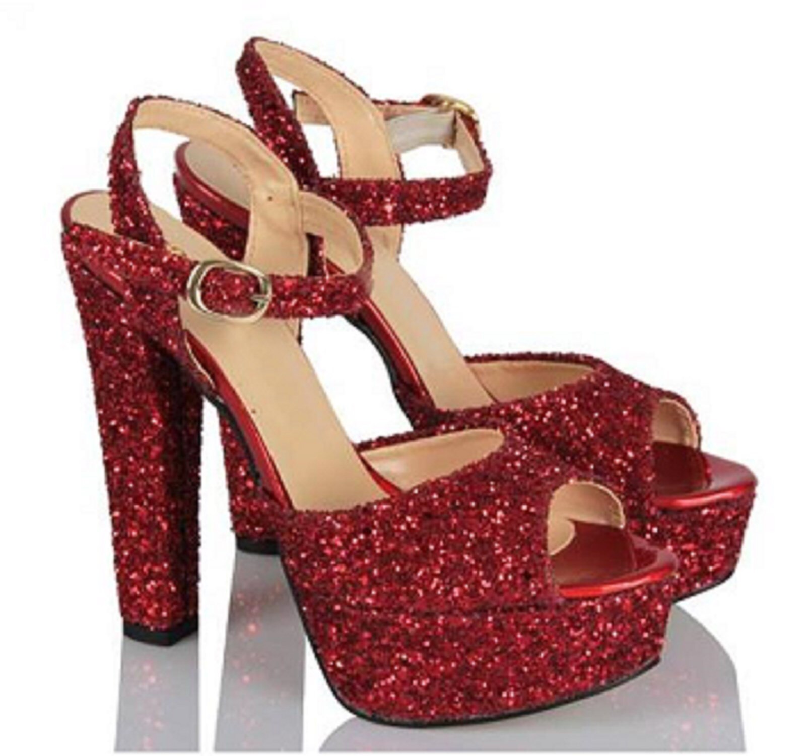 Mst-1027 Red Shard Of Glass women's pointed toe hi... – Grandado