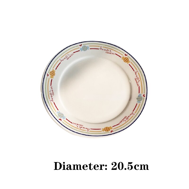 LadyCC Lovely Printed Tulip Ceramic Plate for Food... – Grandado