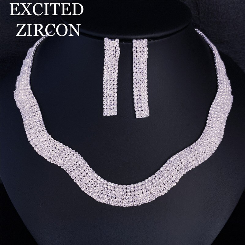 Baroque Crystal Water Bridal Jewelry Sets Rhinesto... – Grandado