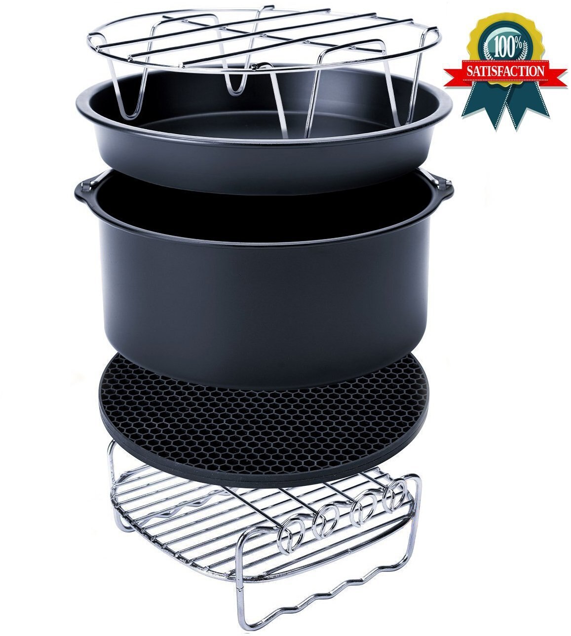 Air Frying Pan 6in Five-Piece Set Deep Frying Pan ... – Grandado