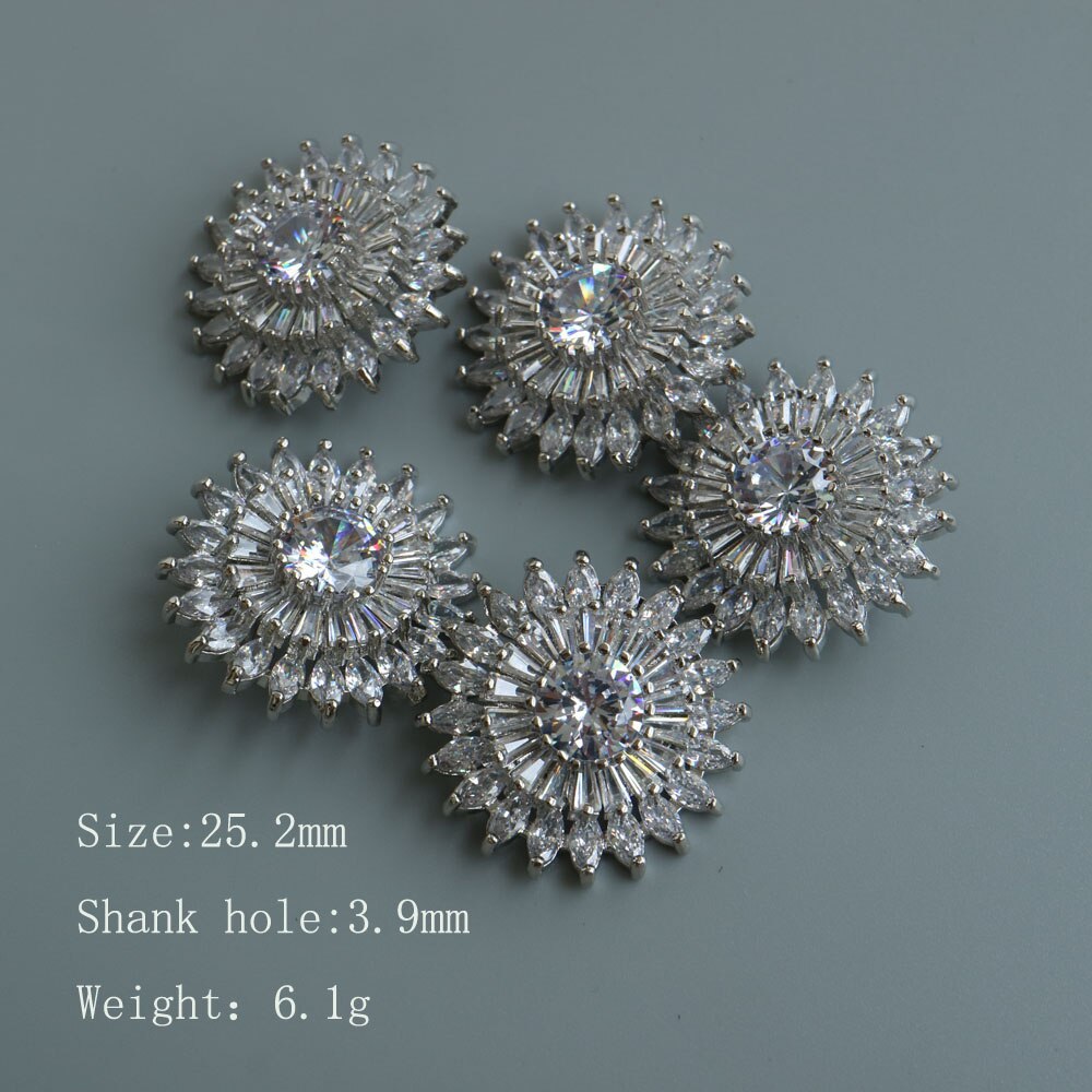 5pc/lot Luxury crystal buttons for clothes Cubic z... – Vicedeal