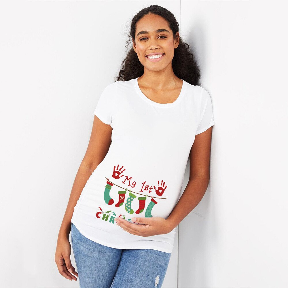 Cartoon 3D Print Pregnant Maternity t shirts Women... – Vicedeal