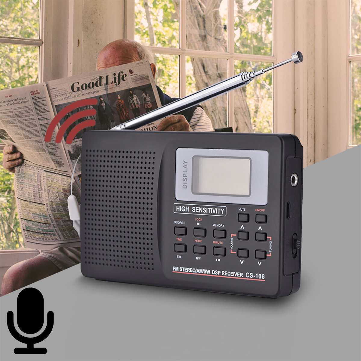 Mini FM Radio Portable Radio Receiver Support AM/F... – Grandado