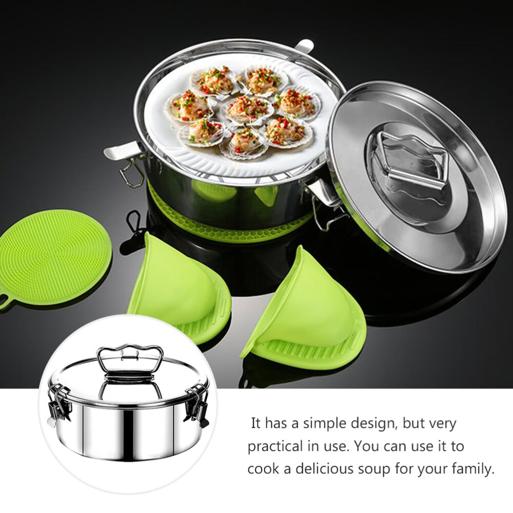 Multifunctional Steam Pot Cooking Boiler Silver St... – Vicedeal