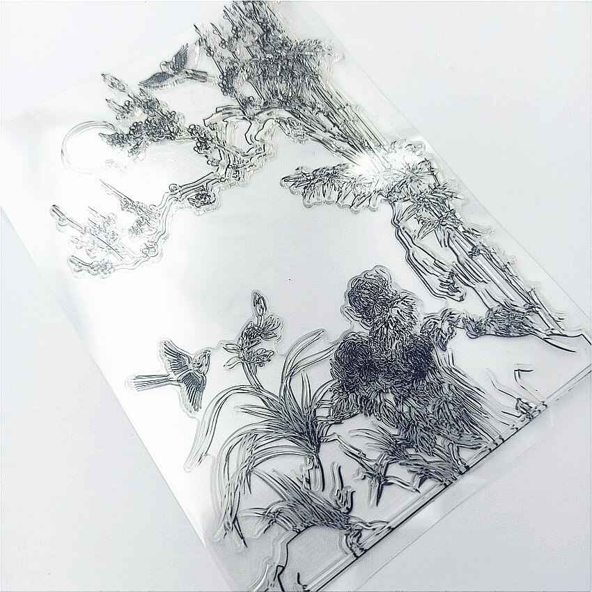 11*16cm moon bamboo Transparent Clear Stamps / Sil... – Grandado