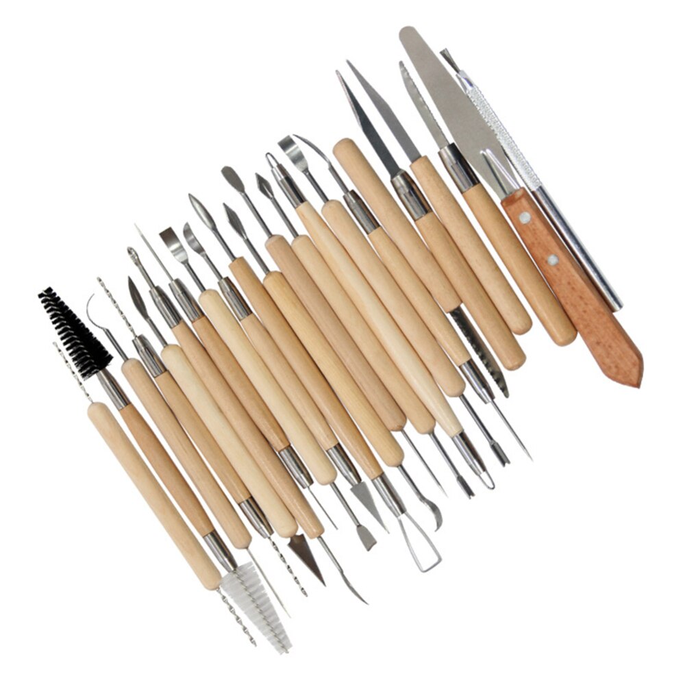 22 Pcs Wooden Handle Clay sculpting Tools Set DIY ... – Vicedeal