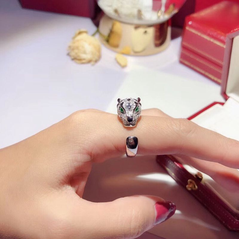 Zwart Spot Leopard Head Ringen Verharde 3A Zirconi... – Grandado