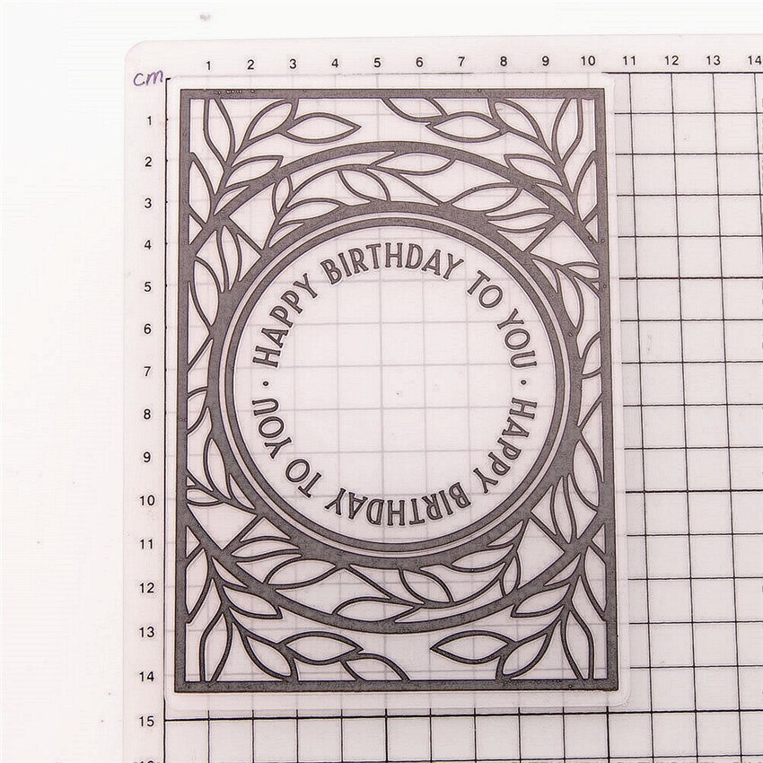 10.5x14.8cm wreath leave Embossing folders Plastic... – Vicedeal