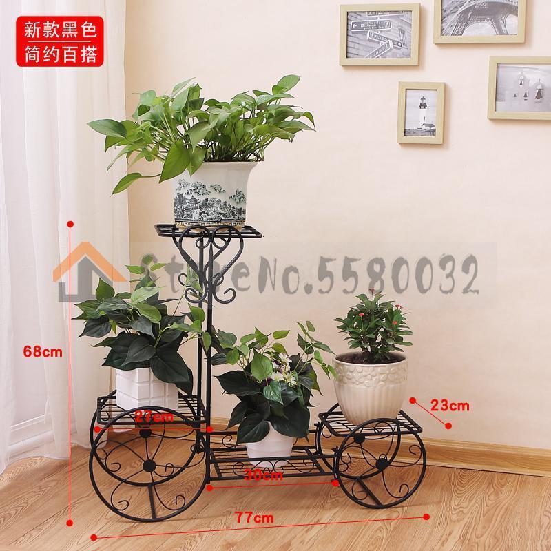 European wrought iron flower shelf rack floor type... – Grandado