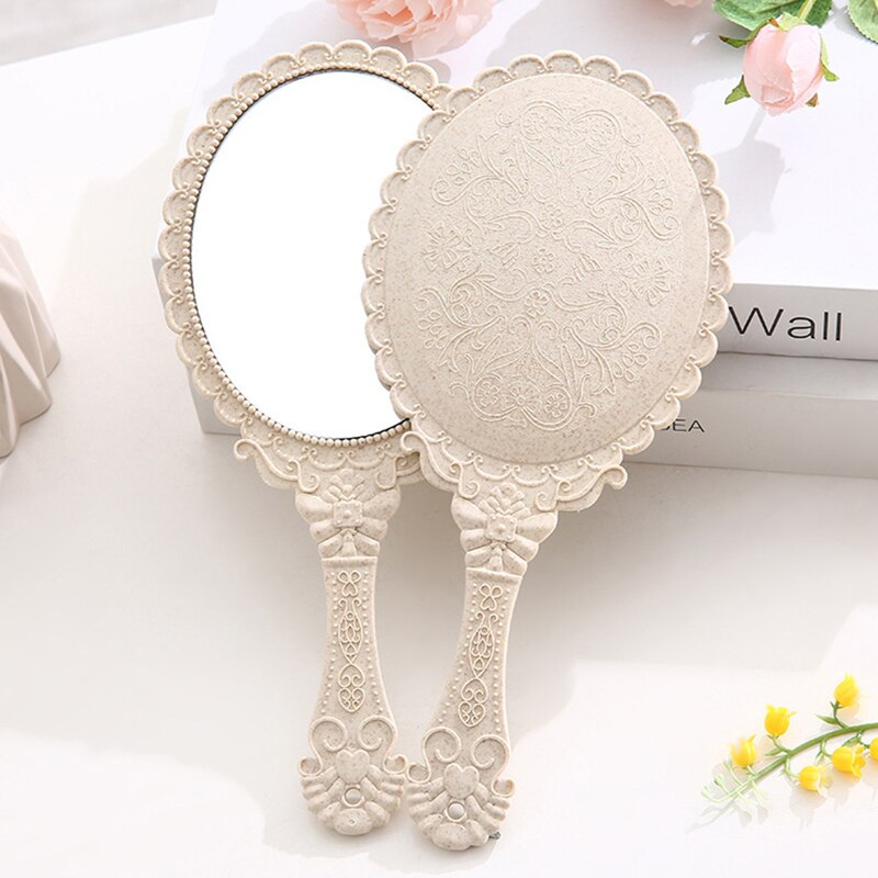 1pc Vintage Carved Handheld Vanity Mirror Makeup M... – Grandado