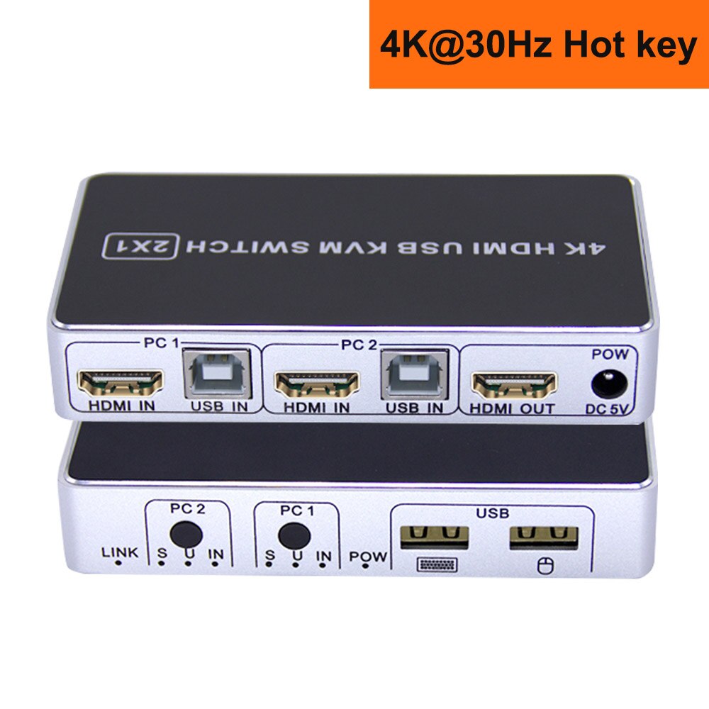 4 port HDMI KVM Switch 2 port USB HDMI KVM Switch ... – Grandado