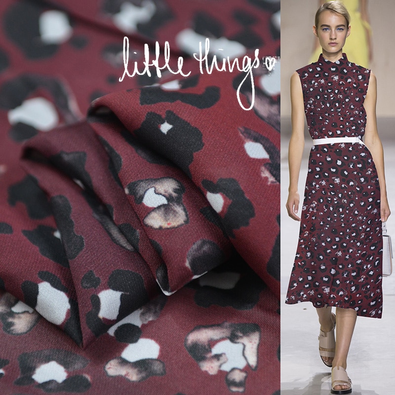 100cm*135cm Leopard Dress Fabric Silk Cotton Natur... – Grandado