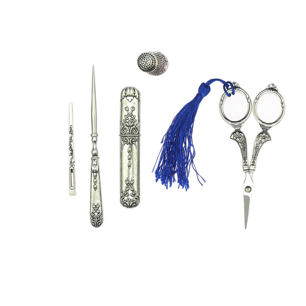 5 Pieces/Set European Vintage Sewing Kit Scissors ... – Grandado