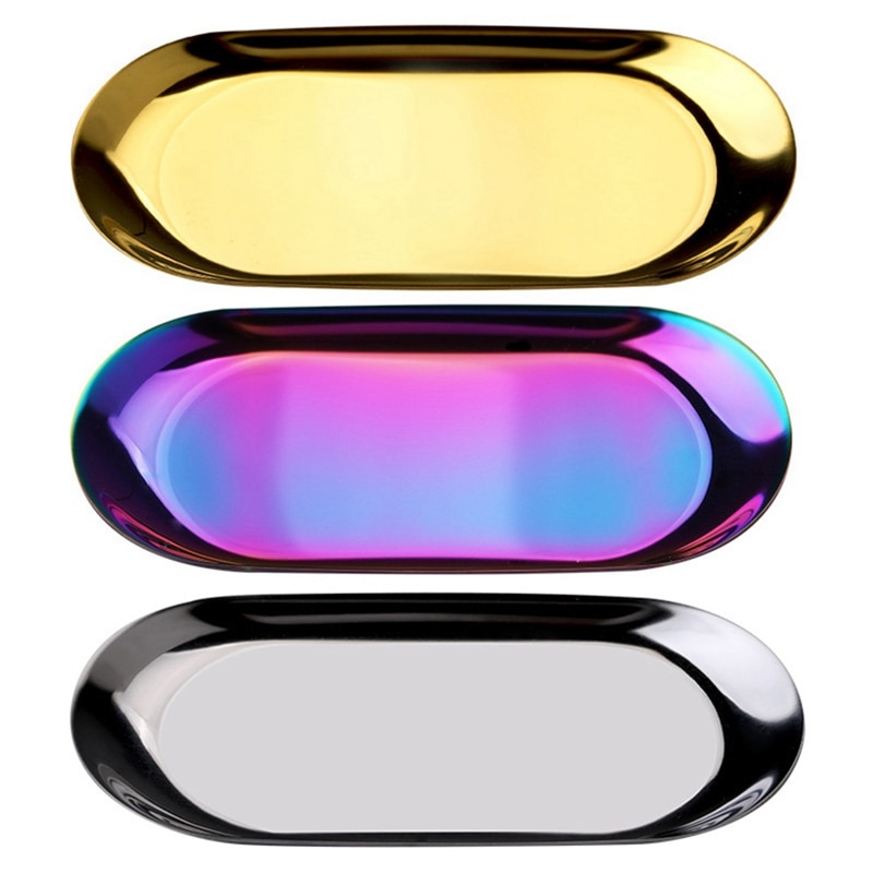 Nordic Style Storage Tray Colorful Metal Fruit Pla... – Grandado