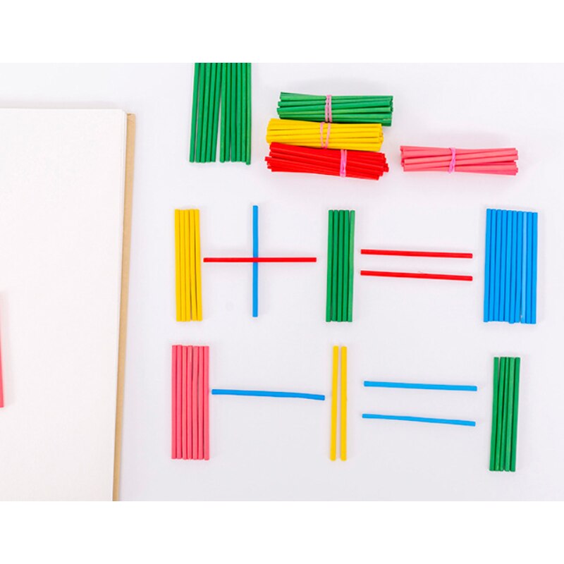 100pcs Colorful Bamboo Counting Sticks Mathematics... – Grandado