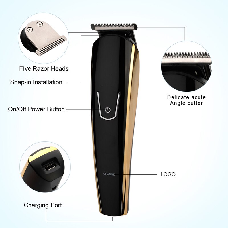 Electric Beard Trimmer Rechargeable Hair Trimmer H... – Vicedeal