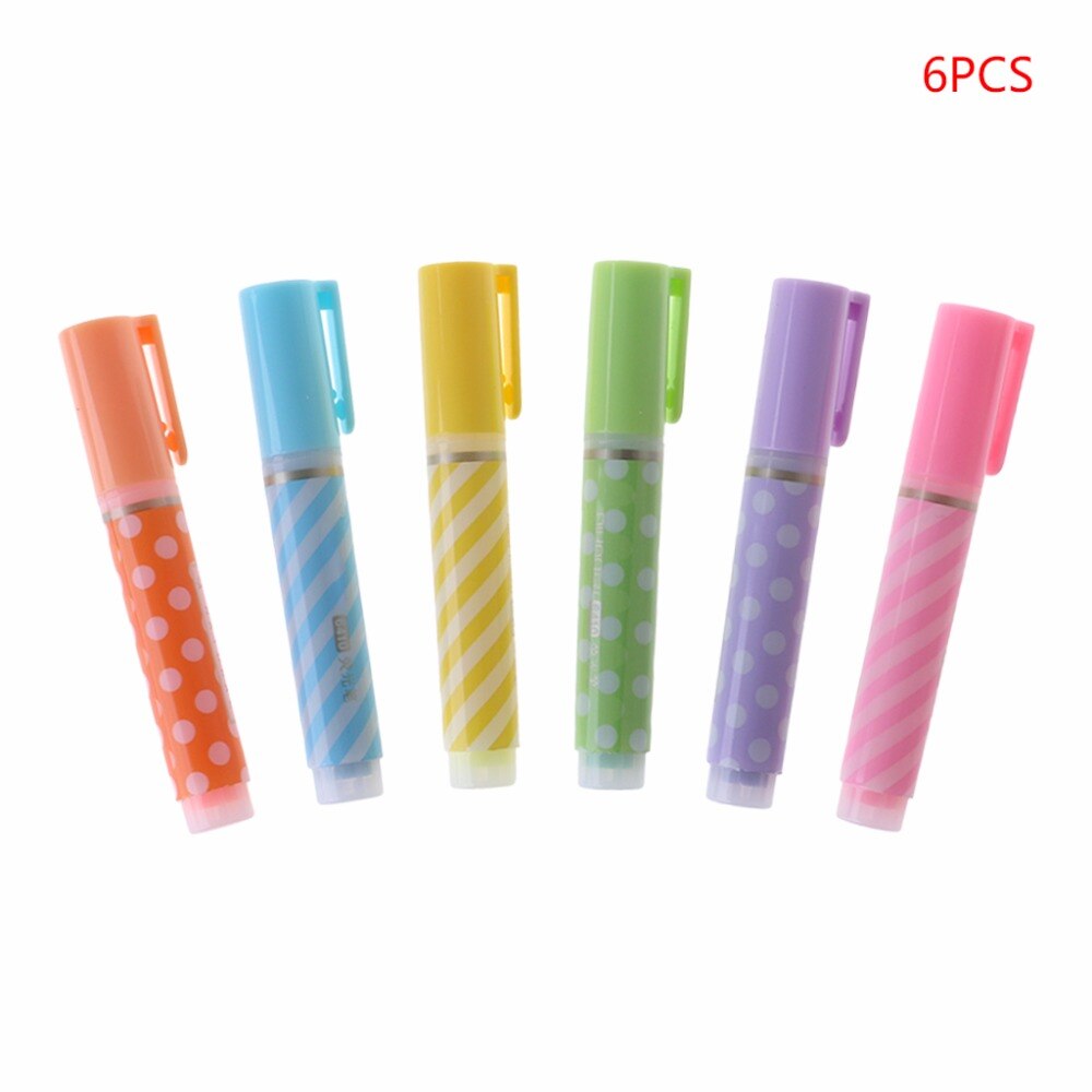 6pcs Cute Mini Highlighter Pen Marker Pens School ... – Grandado