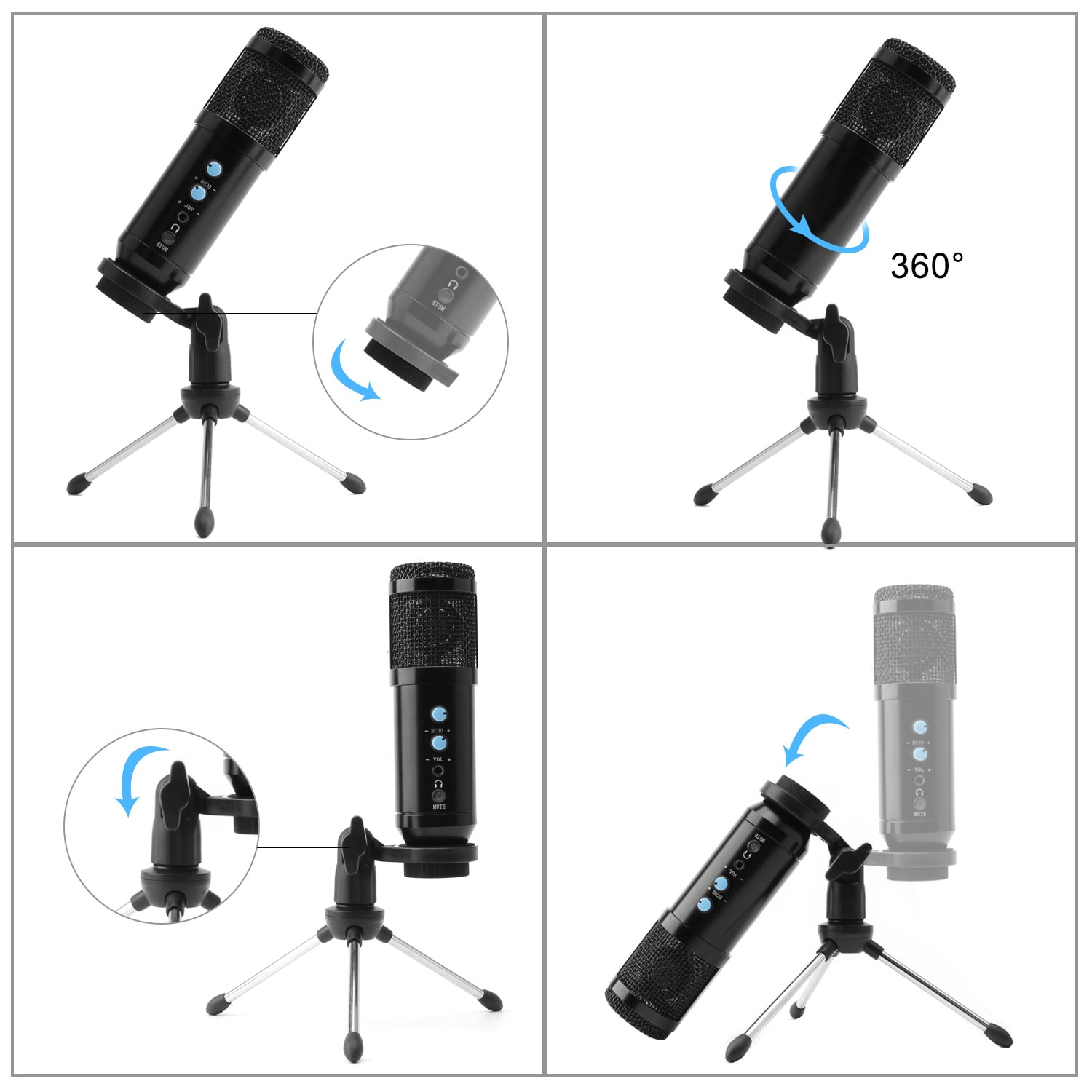 USB Microphone Metal Condenser Microphone for Lapt... – Grandado