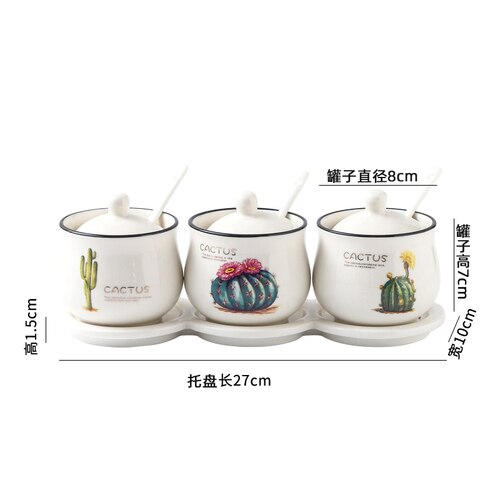 Ceramic Sugar Spice Jars Set Salt and Pepper Shake... – Grandado