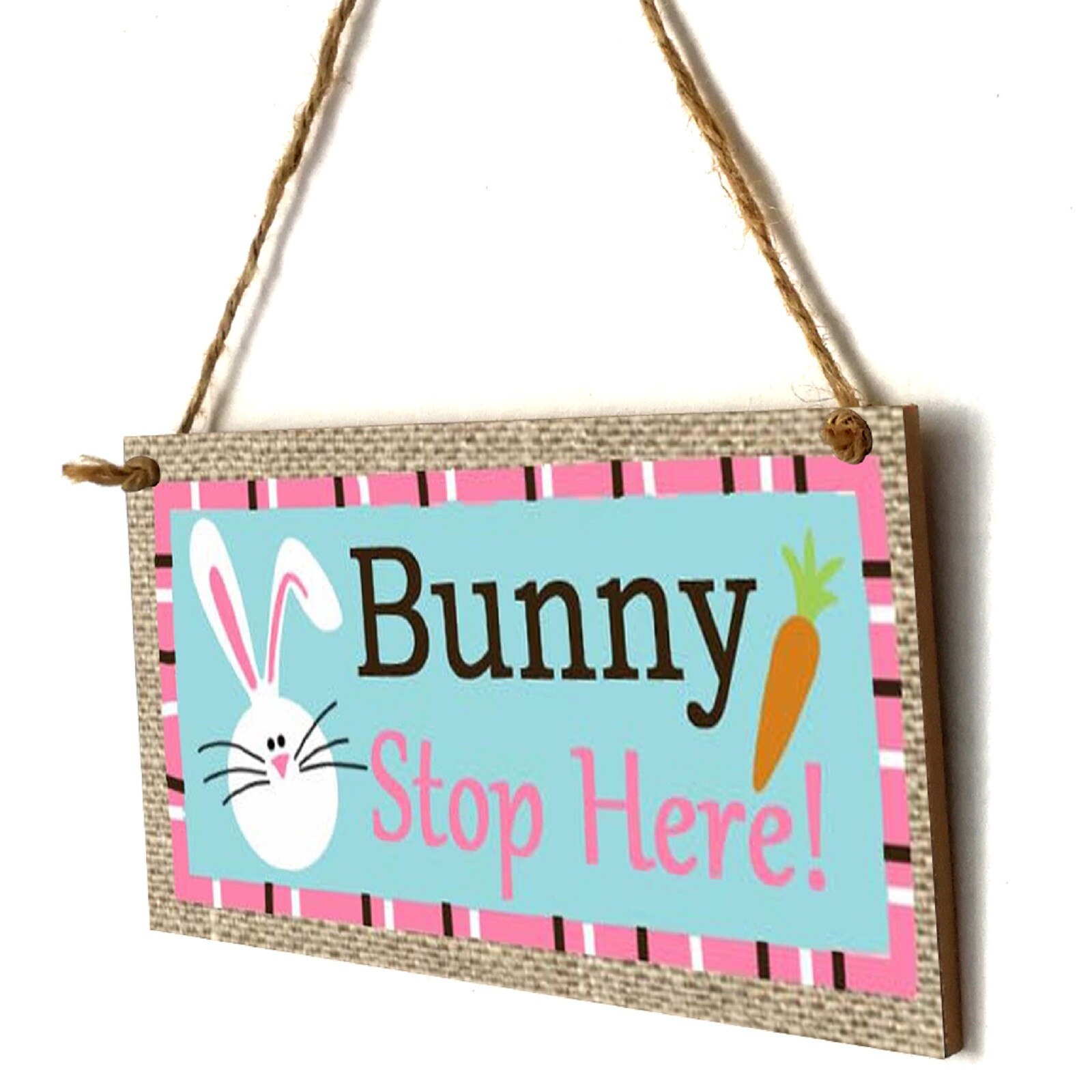 25# Wooden Bunny Rabbit Easter Retro Hanging Home ... – Grandado