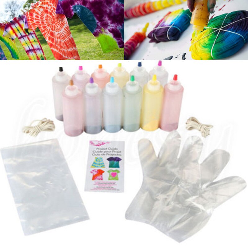 12 Colors DIY Tulip One Step Tie Dye Kit Vibrant F... – Grandado