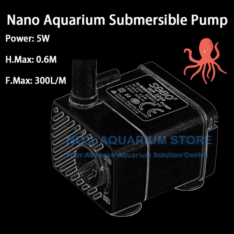 SOBO WP-3200 5W 300L/H Aquarium Submersible Pump – Grandado