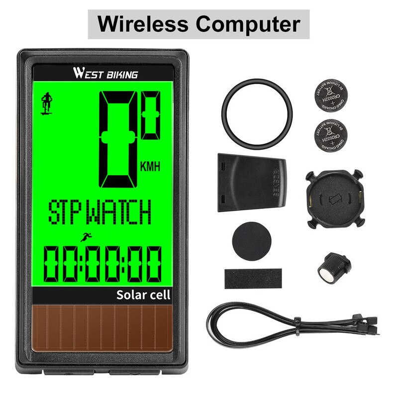 WEST BIKING Solar Energy Bike Computer Wireless Cy... – Grandado